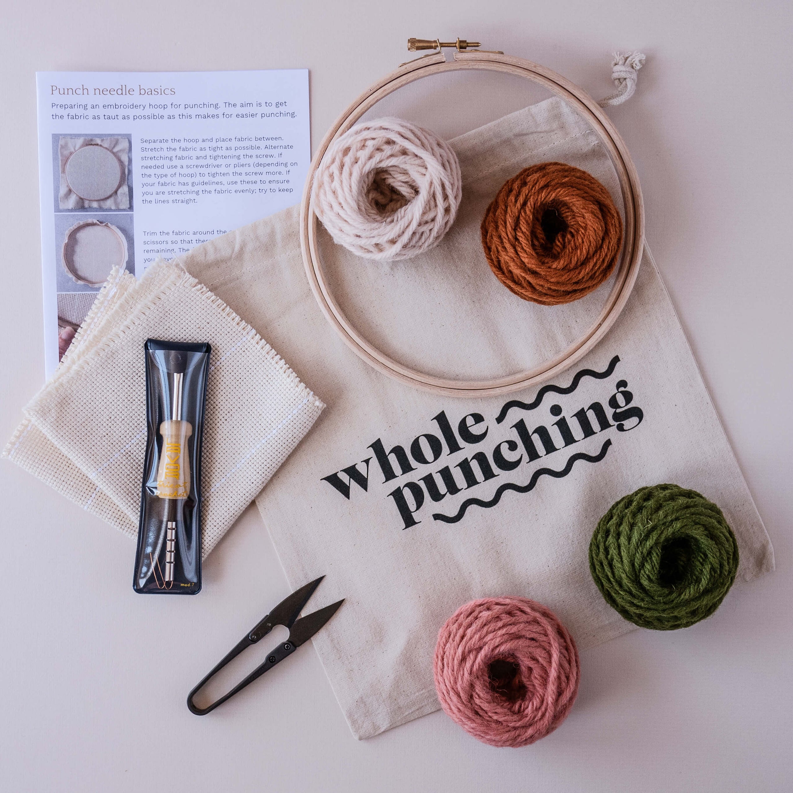 DIY wool punch needle kit for beginners – Whole Punching