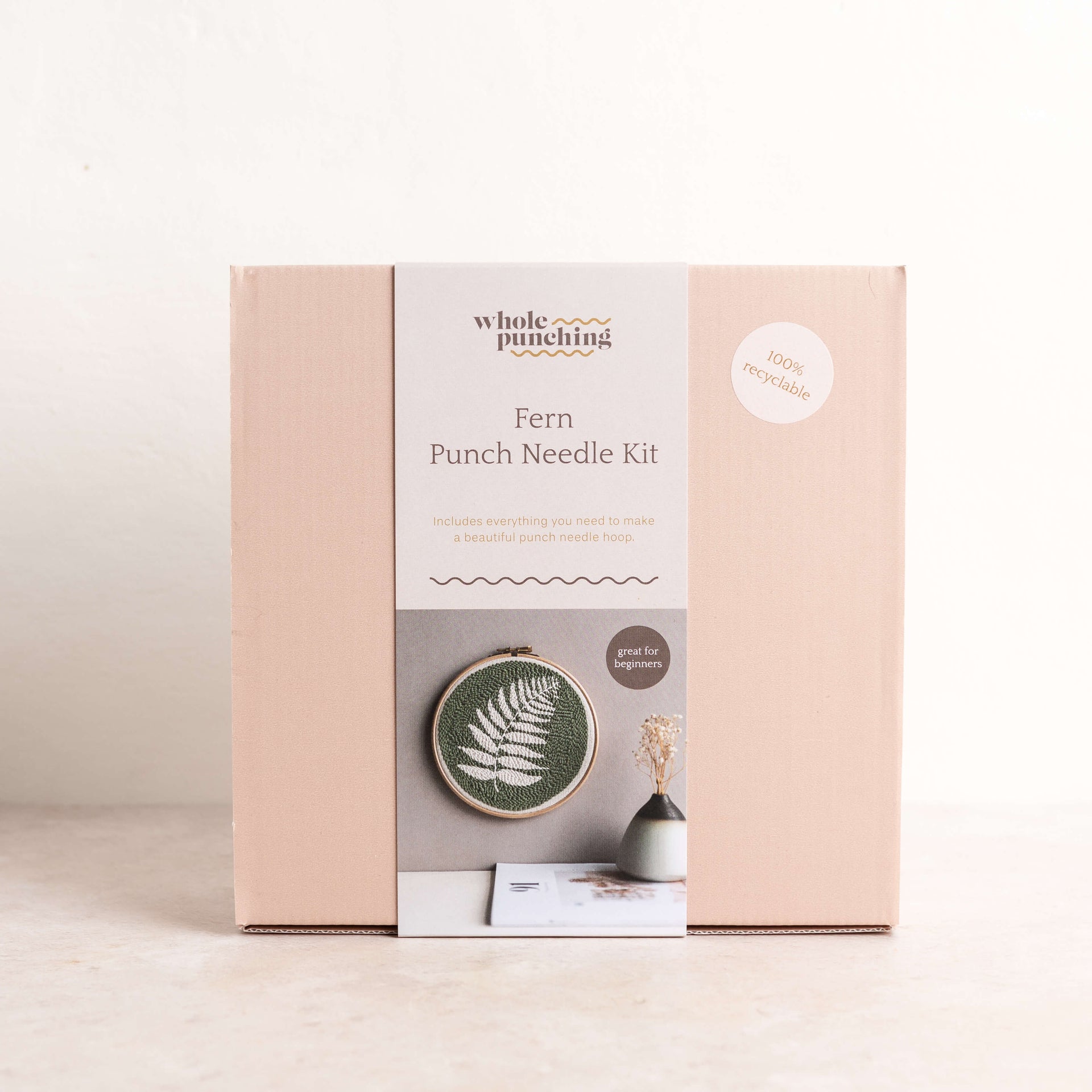 Fern beginner punch needle kit – Whole Punching